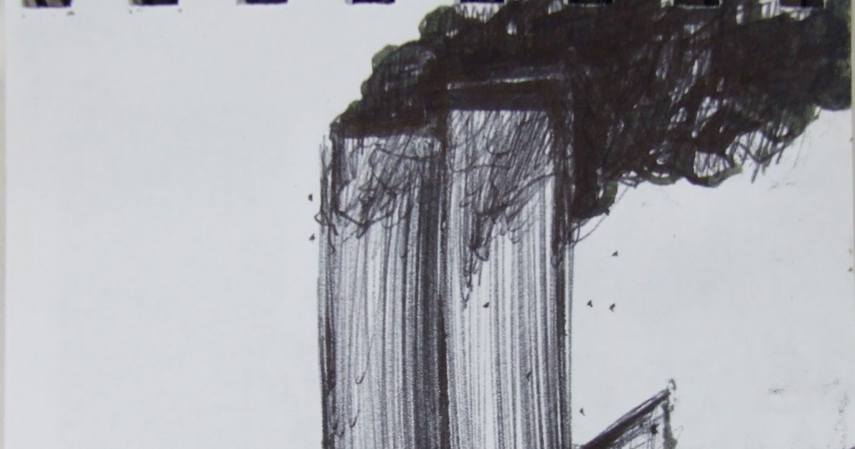 Day2day: 9 / 11 sketchbook (drawings from the TV, Sept 11th / 12th 2001))