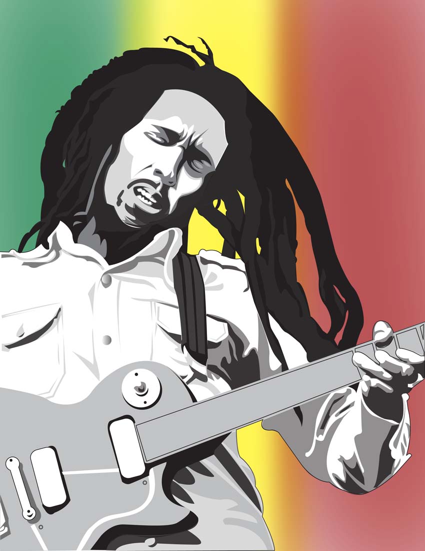 Cartoon Pictures of Bob Marley