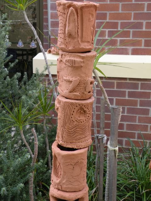 tssyr7art: CERAMIC TOTEM POLE CLAY SECTIONS - ROTATION 3