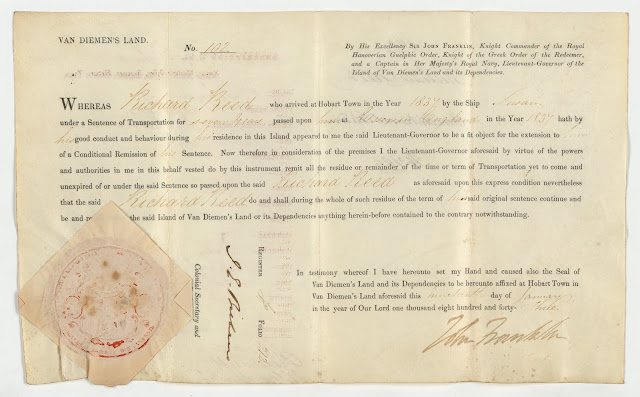 HEADLINES OF OLD: TICKETS OF LEAVE, CONDITIONAL PARDONS, NSW & TASMANIA ...