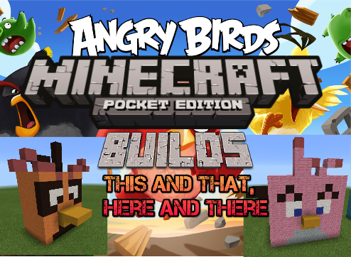 Minecraft PE Angry Birds Builds: Stella the Pink Bird and Bubbles the ...