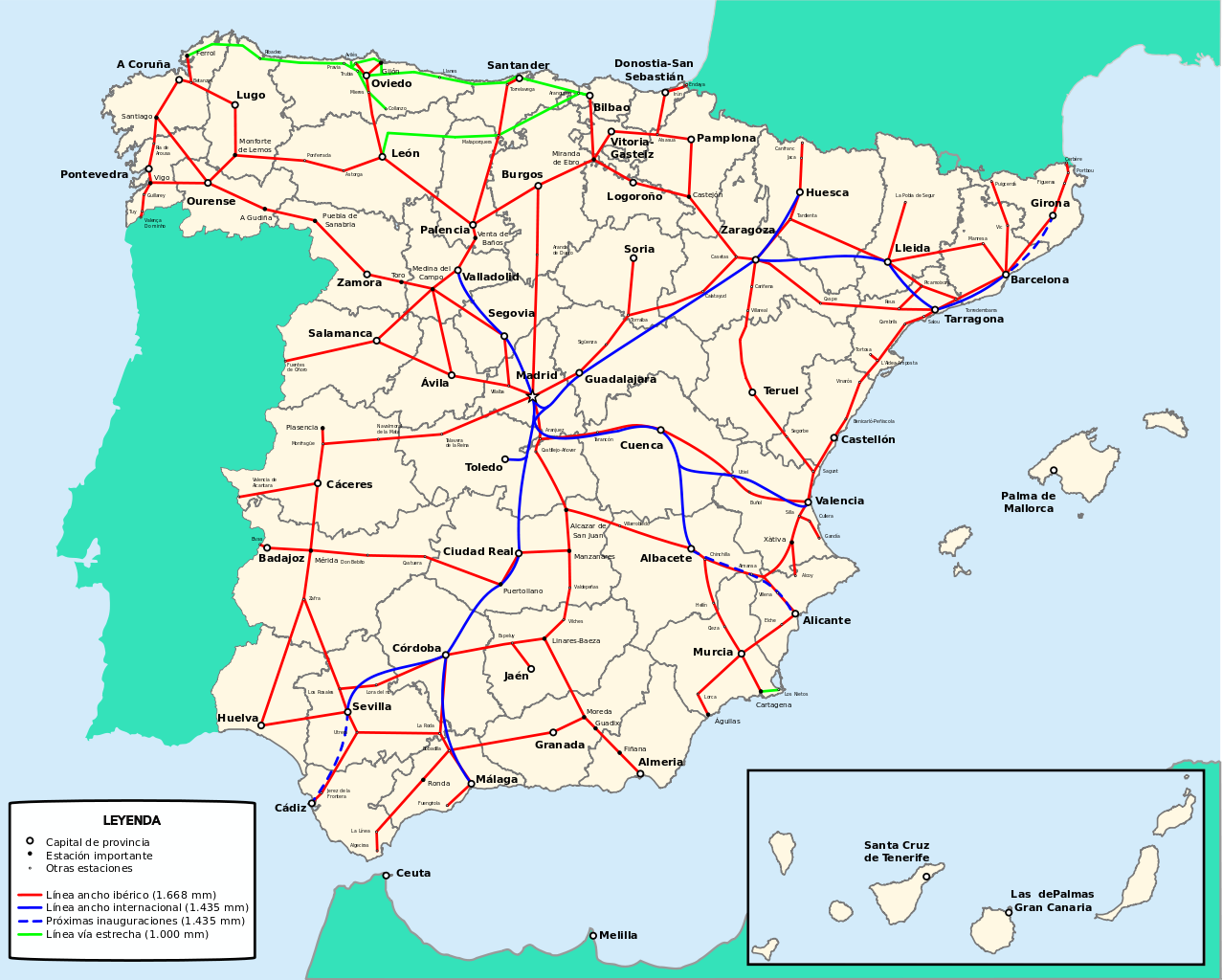 Mapa Renfe España