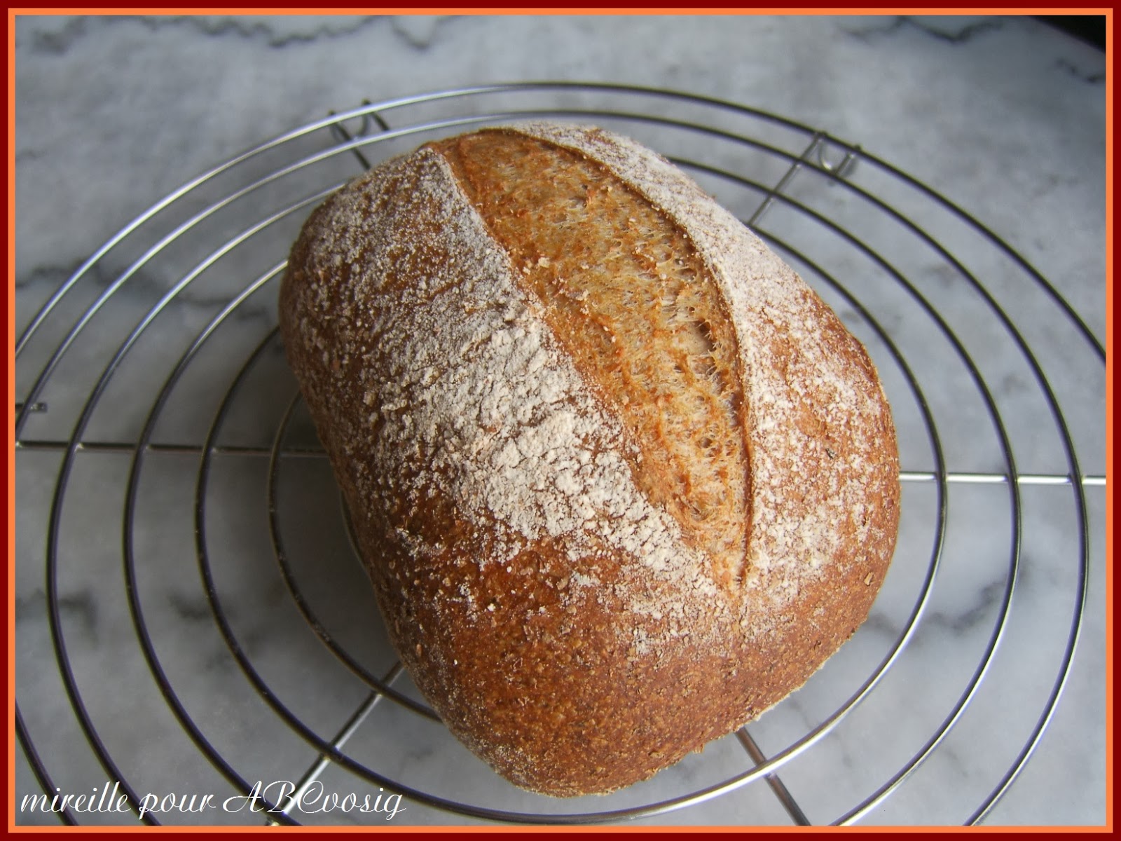 A B C vos IG: Pain intégral au levain naturel intégral T150 (IG bas)