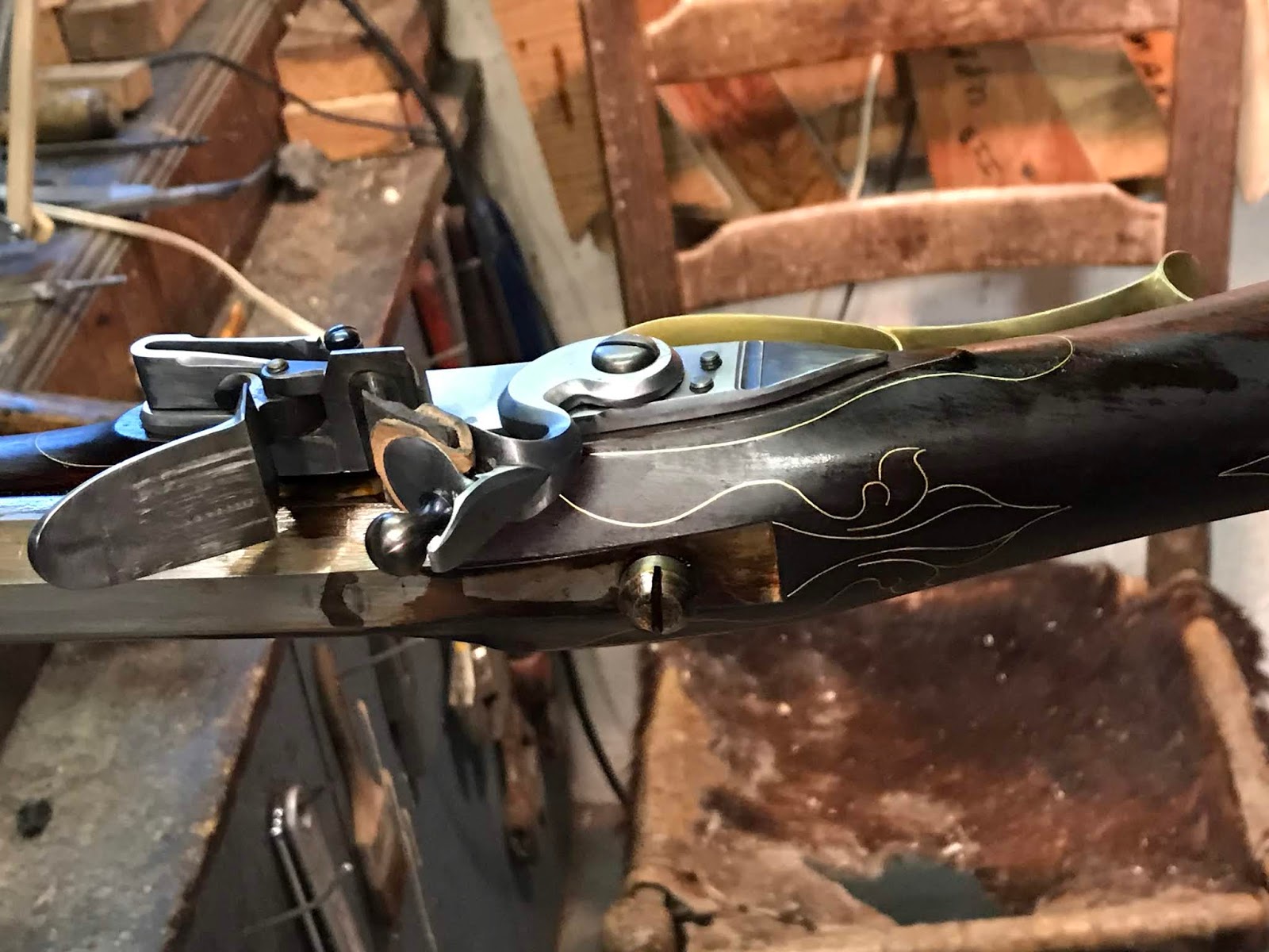 Judson Brennan: Alaskan Longrifle Artisan: Wire Inlay Finished, First ...
