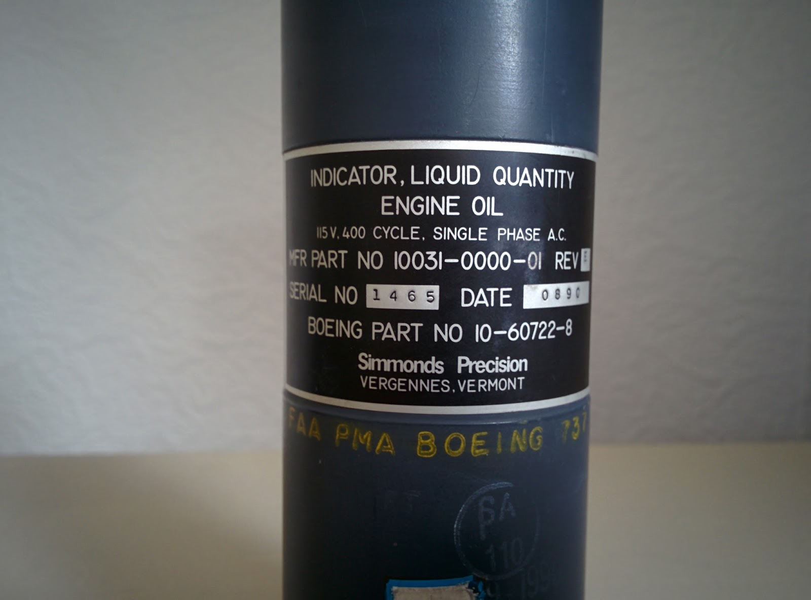 Boeing 737-300 Flight Deck Sim : Oil Quantity Indicator