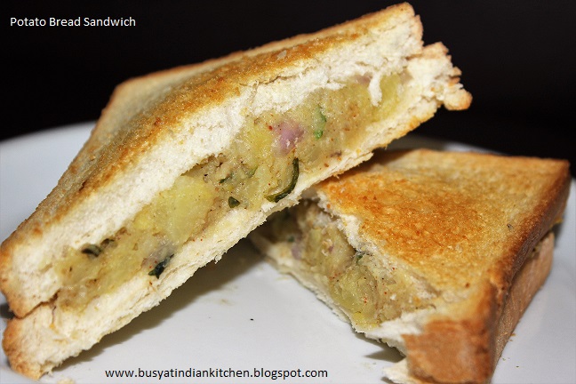 Busy At Indian Kitchen: Potato Bread Sandwich