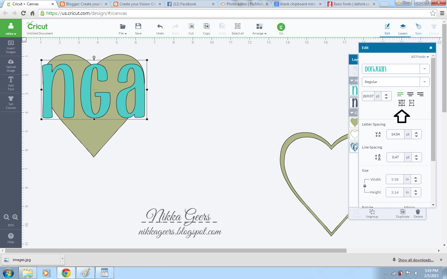 Split Letter Monogram Tutorial Using Cricut Design Space | SEMA Data Co-op