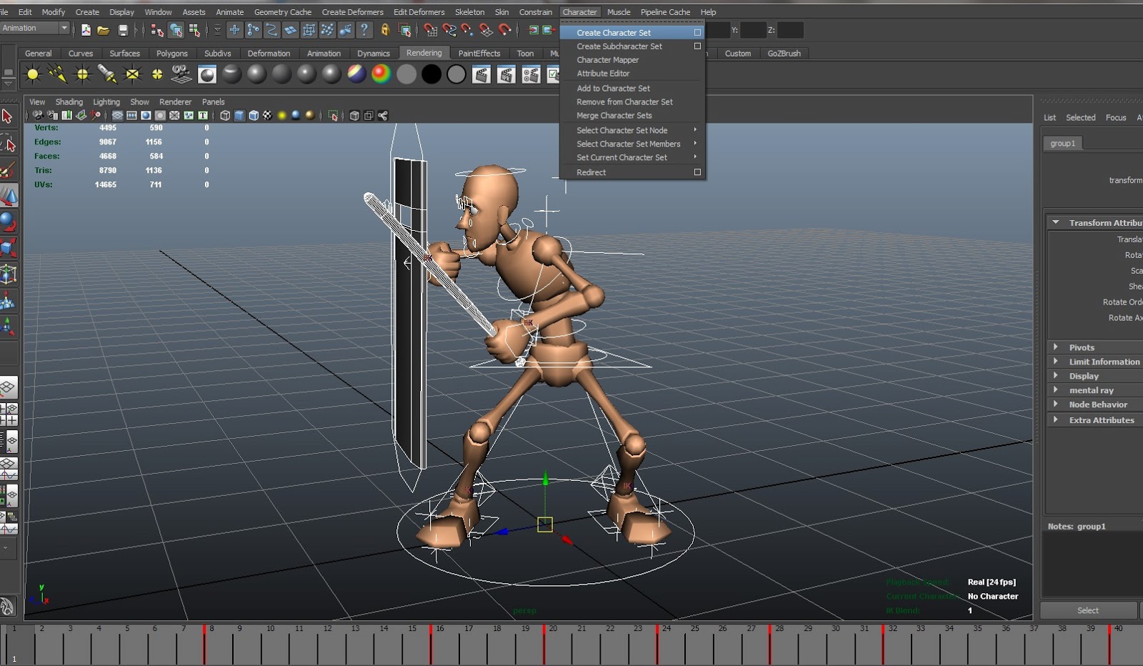 3D Animation: Week 3 - Idle Breathing & Setting up Poses