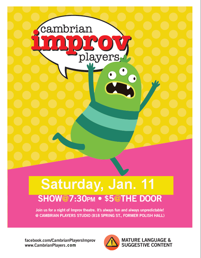 Reppepper's Blog: Mary's Cambrian Improv Posters
