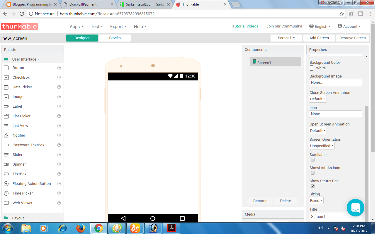 Thunkable #1 | Button designing and blocks explanation