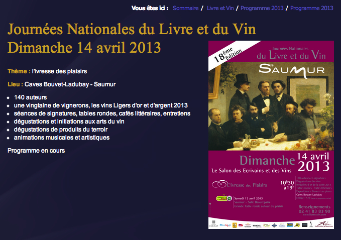 Jim's Loire: Three Loire dates for your diary: Bourgueil, Cellier du ...