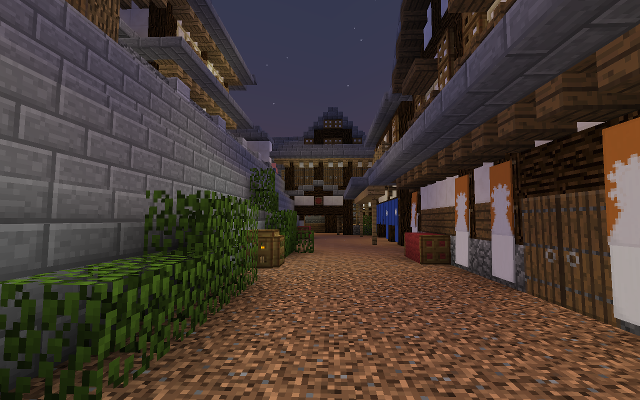 minecraft fan page: Japanese Old Street made by minecraft