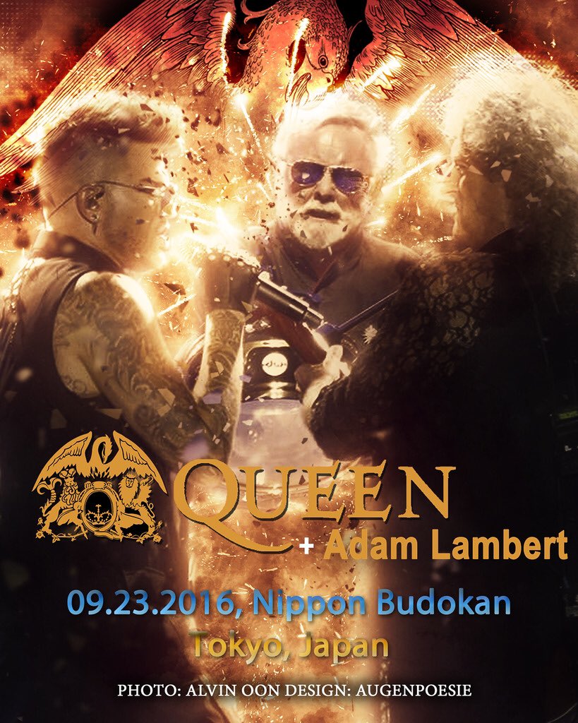 "Unofficial" Posters For Queen + Adam Lambert Concert Tokyo #3 9-23-16 ...