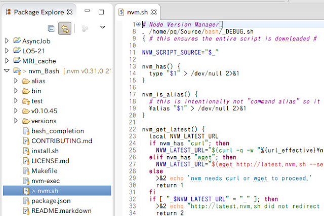 linuxBean14.04(116)BashEclipseでシェルスクリプトのデバッグ-p--q