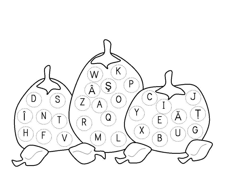 Jocuri pentru copii mari şi mici: Litere de colorat