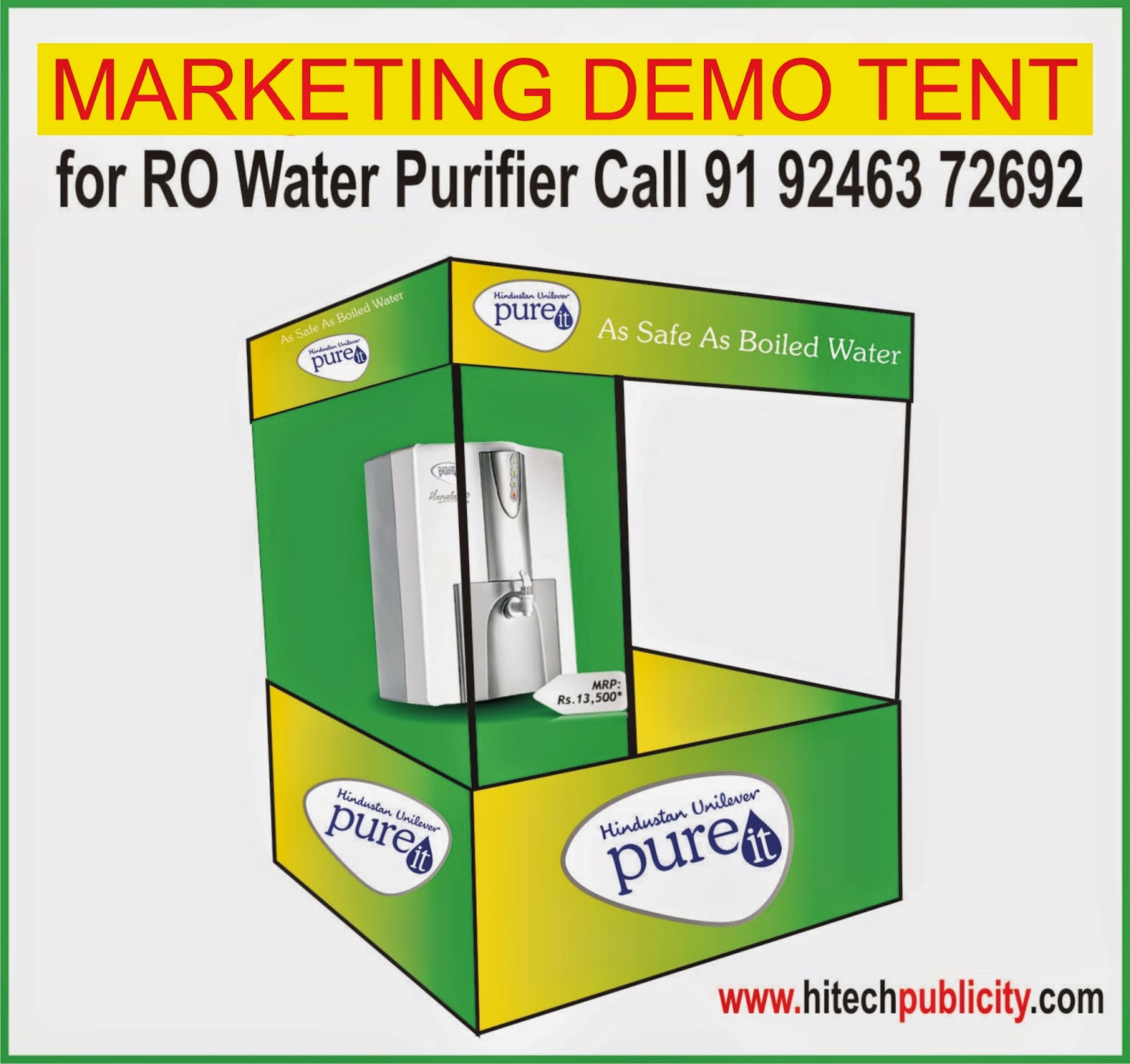 RO Water Purifier Marketing demo tent suppliers with your logo printing ...