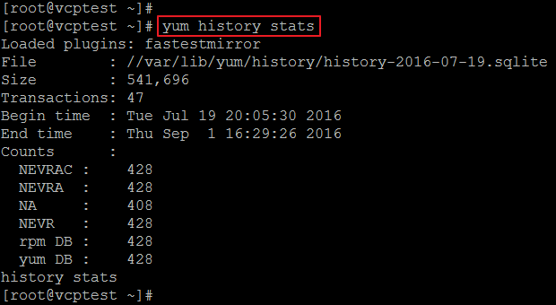 Information Technology How To Guides: How To Manage Yum History
