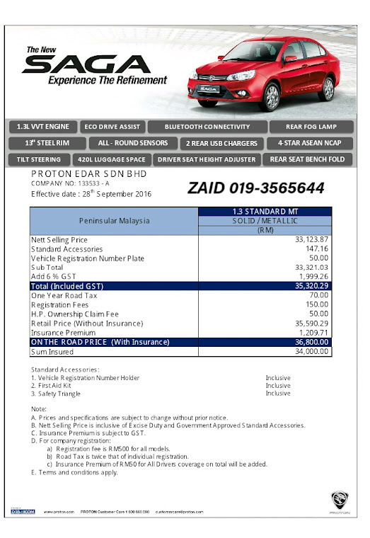 MENJUAL KERETA BARU DGN PINJAMAN FULL LOAN ( 100% PINJAM BANK ): PROTON ...