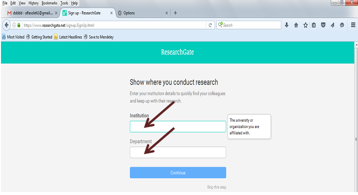 Researchgate : Panduan Praktis Registrasi di Researchgate