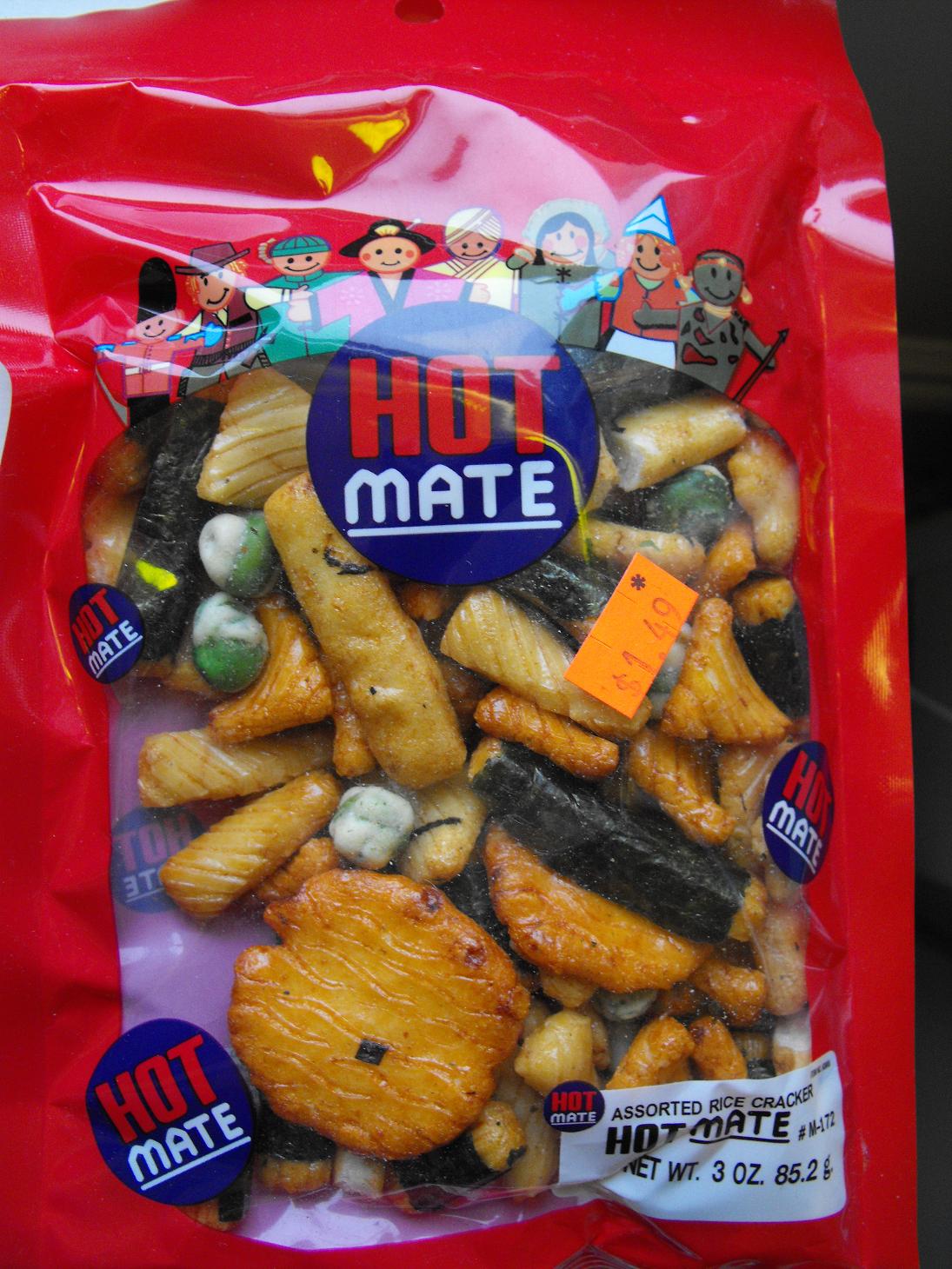 Hot Chicks Eatin' Spicy Chips: Snack #165- Hot Mate Assorted Rice Crackers