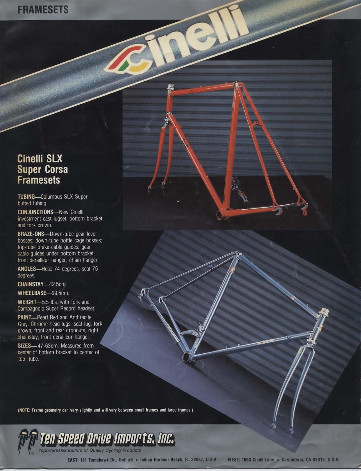 CATALOGUES CINELLI: CINELLI 1985