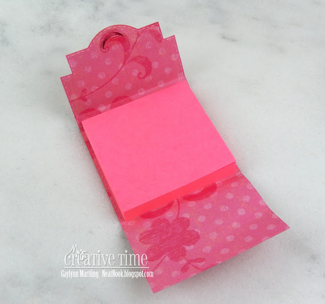 Neat Nook Creations: Pink Floral Sticky Note Holder ~ MCT 3-D Wednesday
