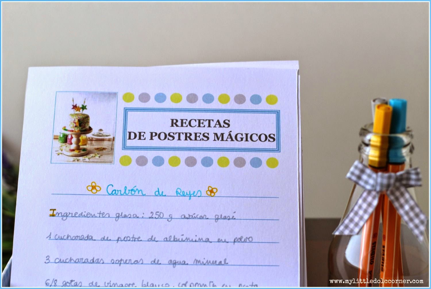 My Little Dolç Corner: Recetario Mágico Descargable + Lista de la Compra
