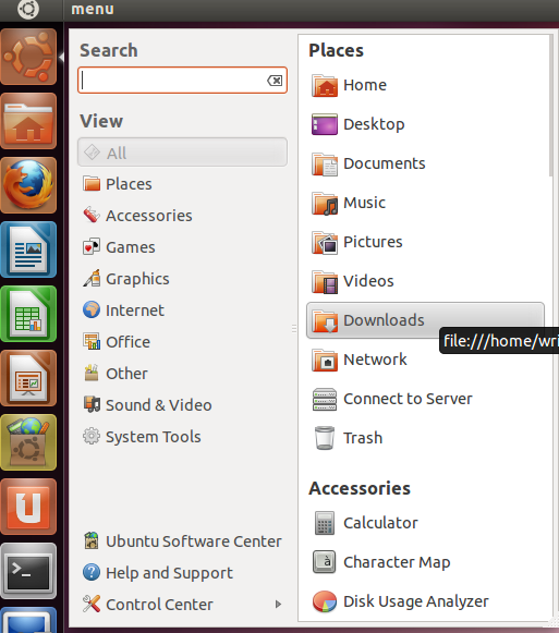 Classic start menu in Ubuntu 11.04 | Hackers Chronicle - Online Cyber ...