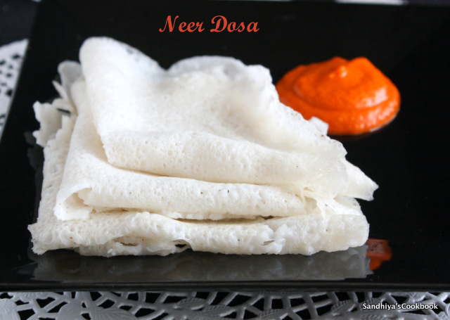 Sandhiya's Cookbook: Neer Dosa | Rice Dosa Recipe | Breakfast Recipe