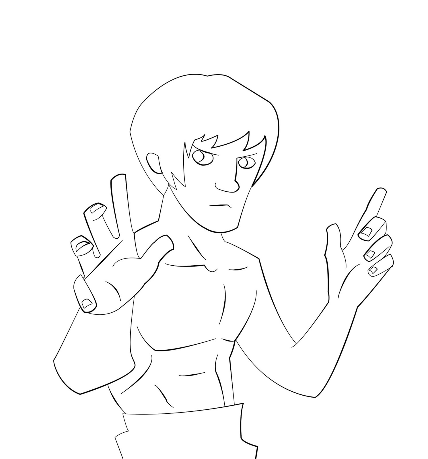 Muqui Zone: Arte passo a passo: Bruce Lee