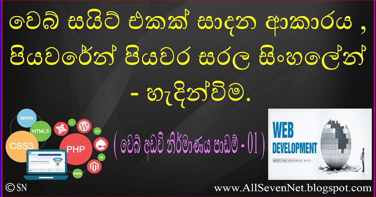 !! Seven Net - Technology In Sinhala & English. !!: වෙබ් සයිට් එකක් ...
