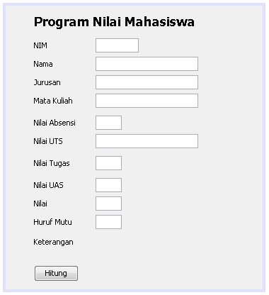 Program Perhitungan Nilai Mahasiswa | Sinergi Menebar Berkah