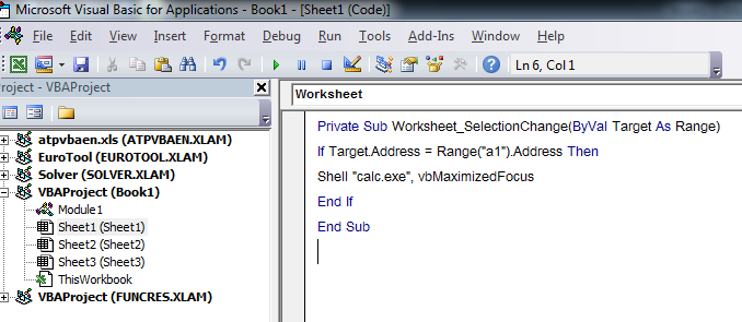 Excel tips การเปิดโปรแกรม เครื่องคิดเลขด้วยคำสั่ง Shell - สูตร excel ...