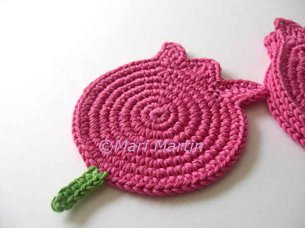 Crochet Coasters Tulips Spring ~ Crochet Colorful