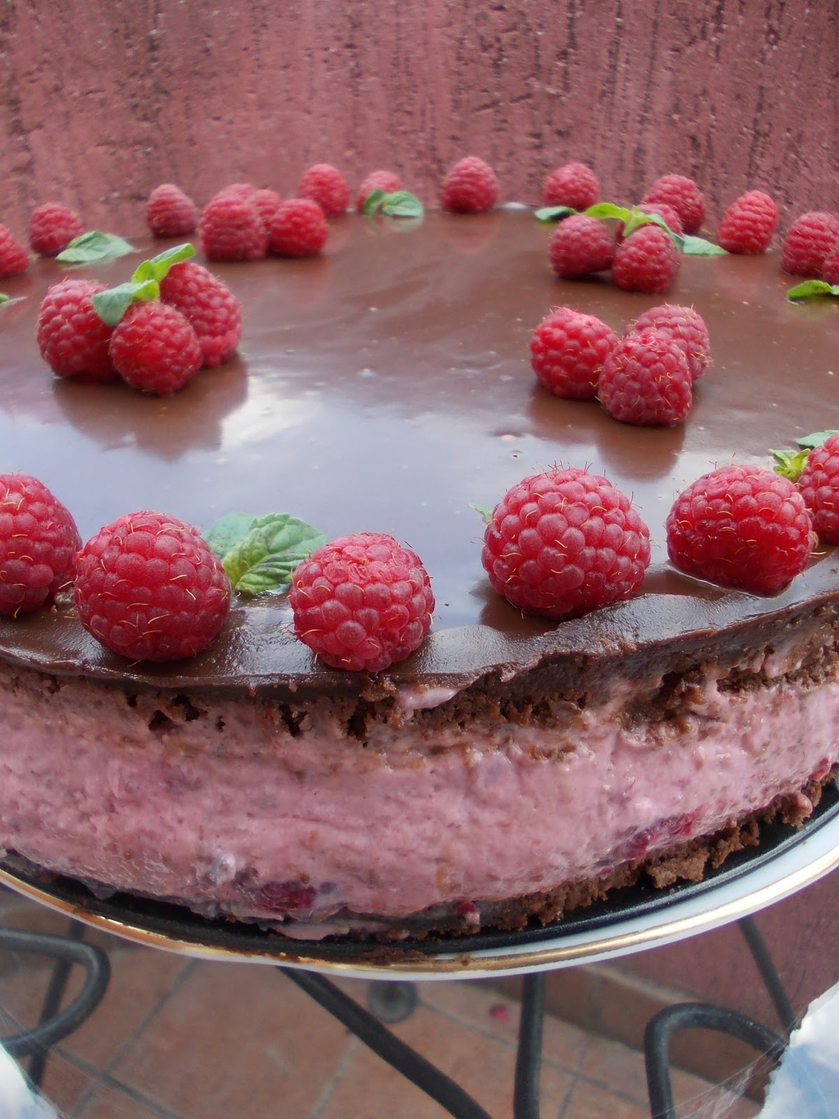 A sada Olja kuva: Čokoladna torta sa malinama