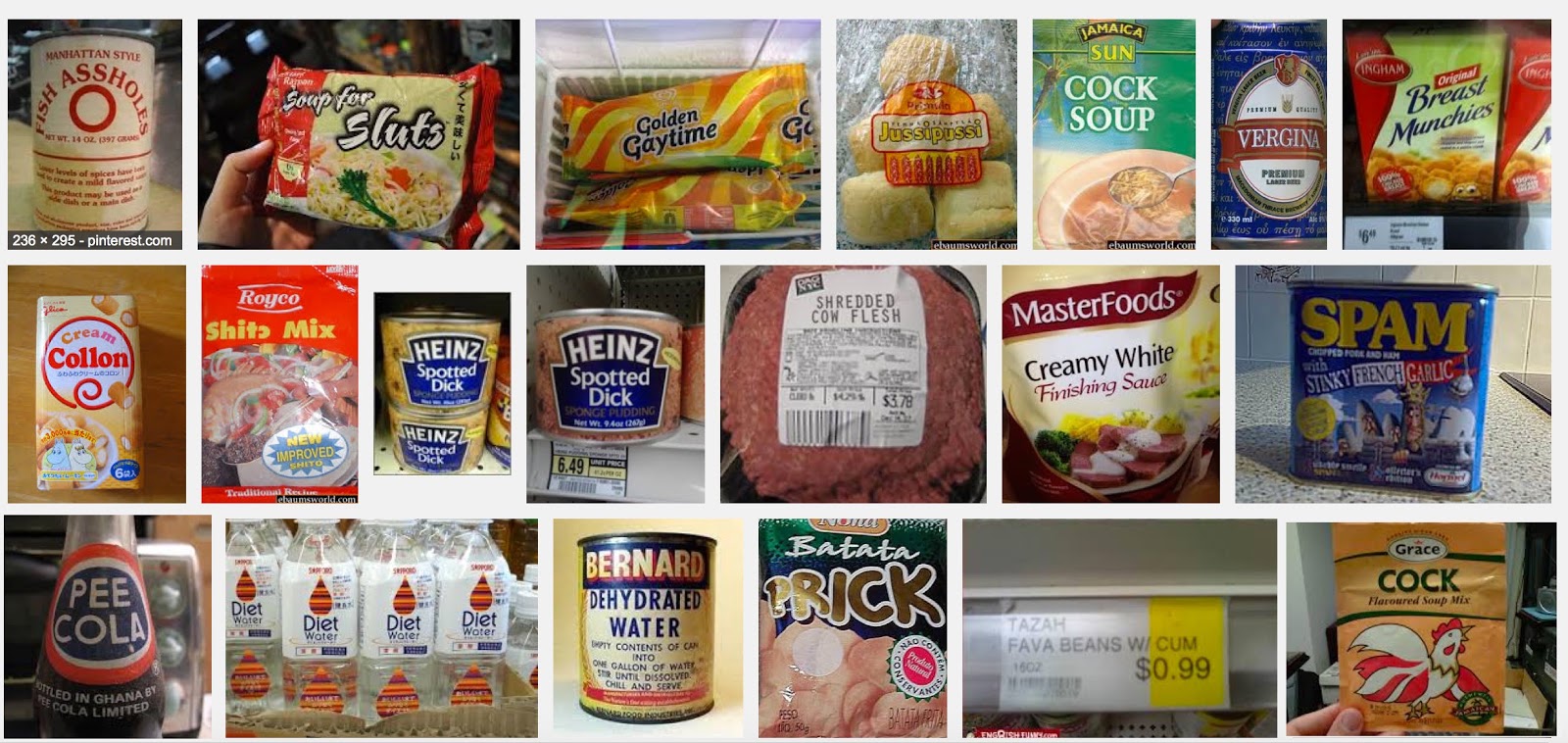 Cooking in Small Spaces: FOUND ONLINE: FUNNY FOOD LABELS