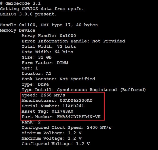 Extract Hardware Or System Information Using Dmidecode Command In Linux