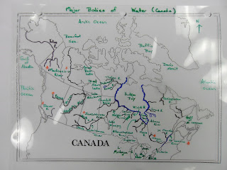 7F: Canadian Rivers and Major Bodies of Water Map
