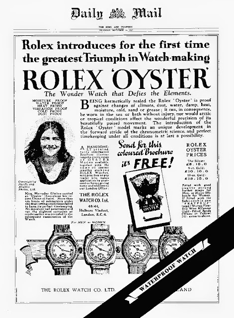 Mercedes Gleitze Crosses English Channel Wearing Rolex Oyster in 1927 ...