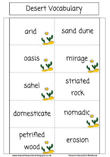 Iman's Home-School: Deserts Interactive Notebook