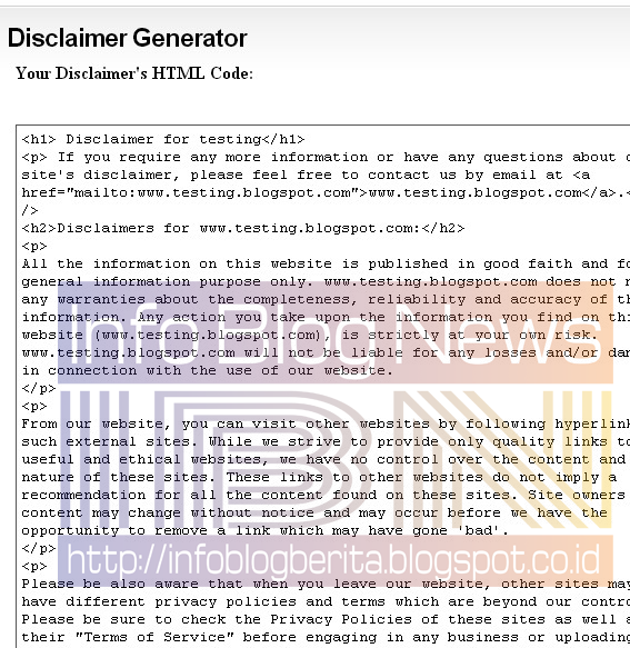 Cara Mudah Membuat Disclaimer di Blog atau Website