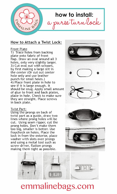 Emmaline Bags: Sewing Patterns and Purse Supplies: How to Install Purse ...