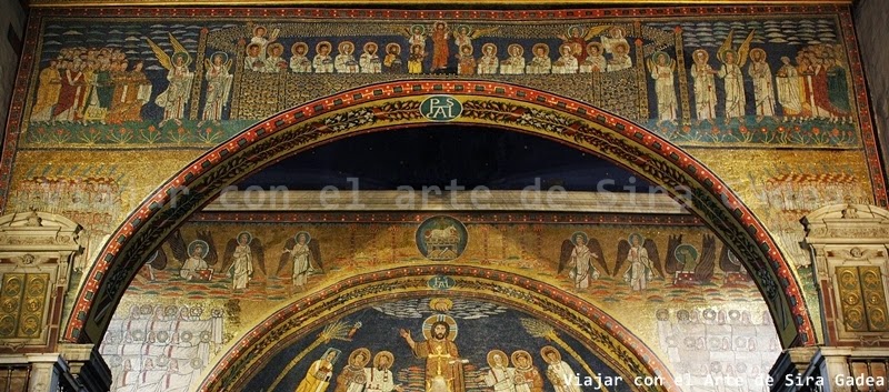 El ábside de la basílica de santa Práxedes en Roma