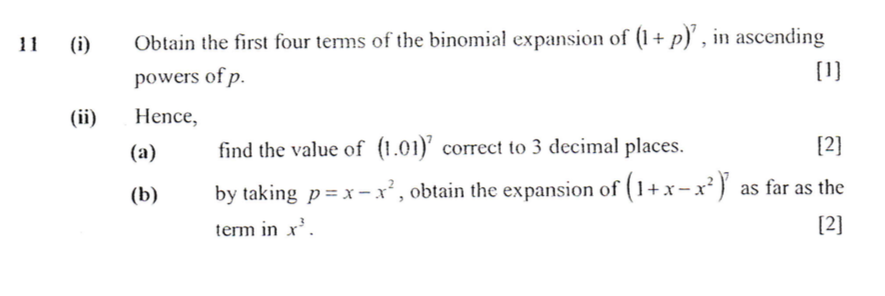 beatty q11 binomial theorem o level exam