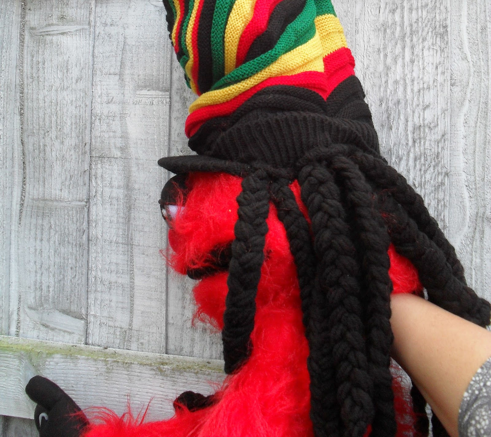 Custom Golf headcovers and puppets : red furry puppet