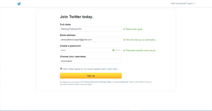Cara Membuat Akun Twitter Baru Lengkap Dengan Gambar
