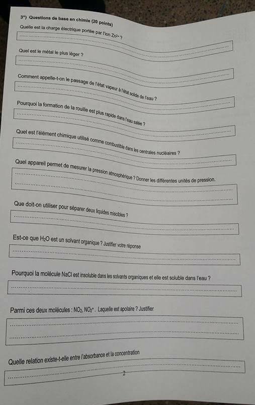 Exemple Concours Master Instrumentation et Méthodes Physicochimiques D ...