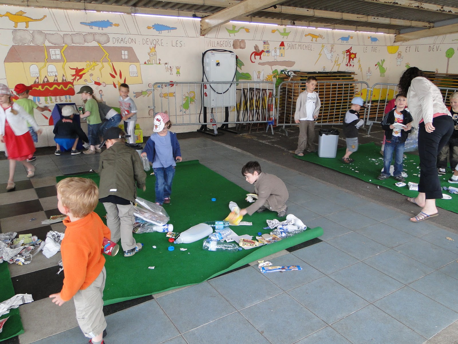 éco-école de Volstroff: Le tapis de tri...