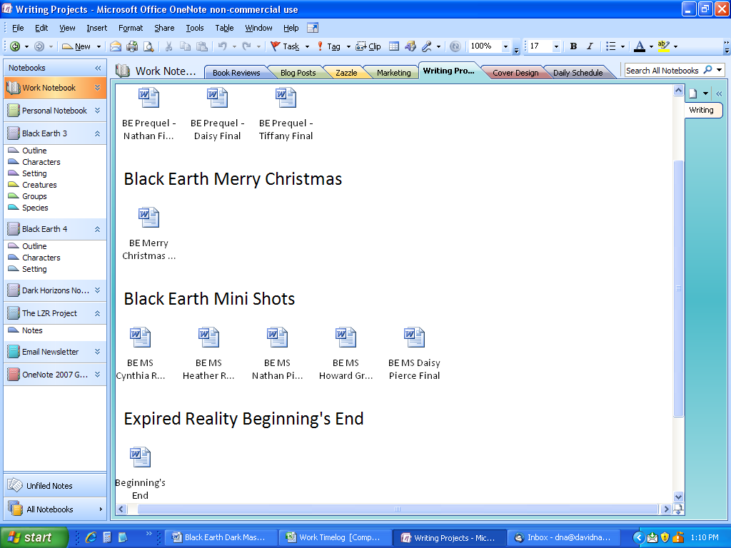 David N. Alderman: Microsoft OneNote - An Author's Best Friend