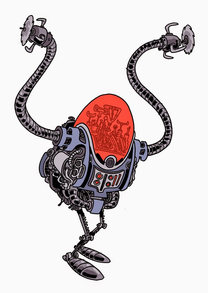 Chris Schweizer's Old Blog: October Monster Drawing #6: Killer Robot!